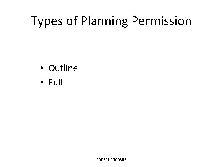Planning and Building Regulations Ron Gatepain constructionsite Purpose