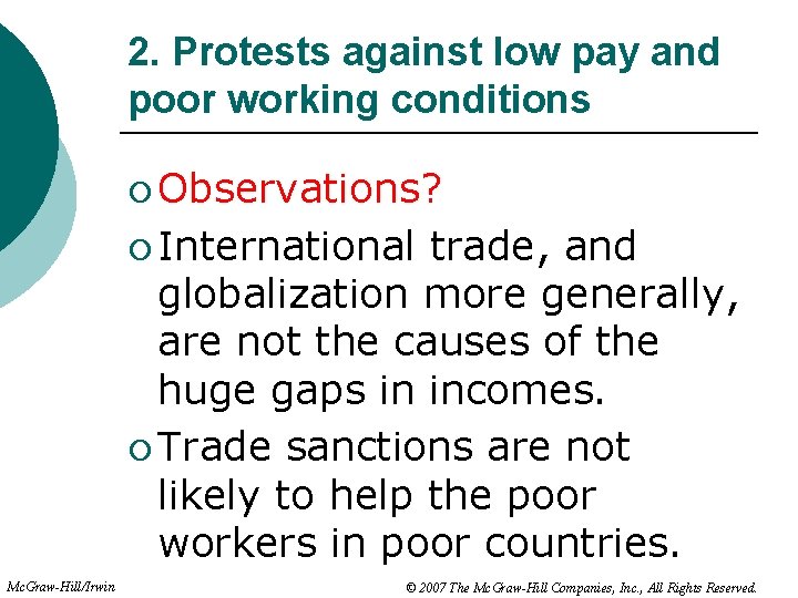 Chapter 1 International Economics is different Mc GrawHillIrwin