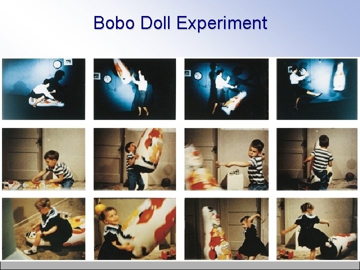 Observational Learning by observing and watching others the