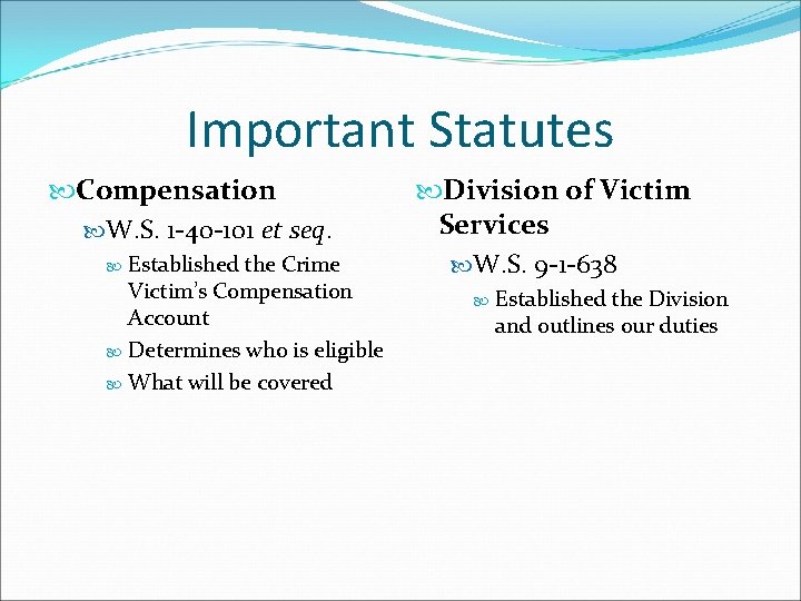 Understanding Victim Services in Wyoming Municipal Court Conference