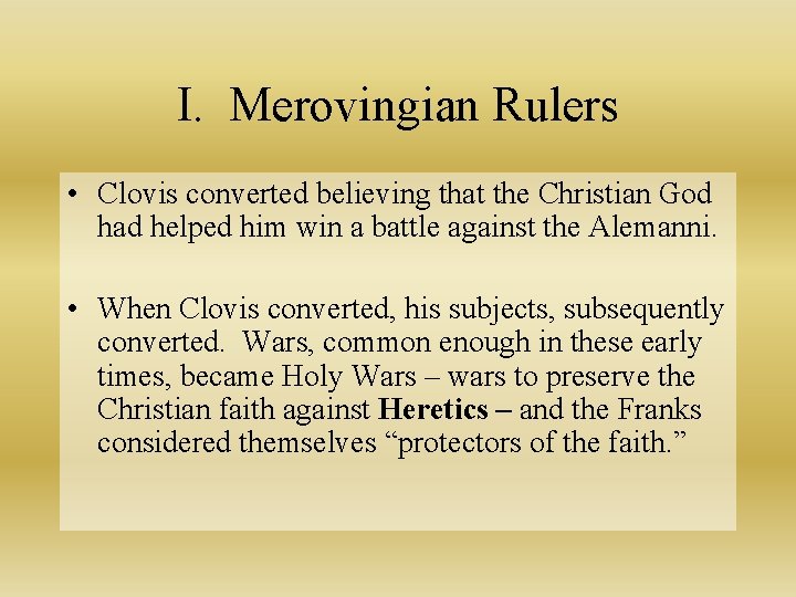 The Rise of Medieval Europe Lesson 1 Objectives