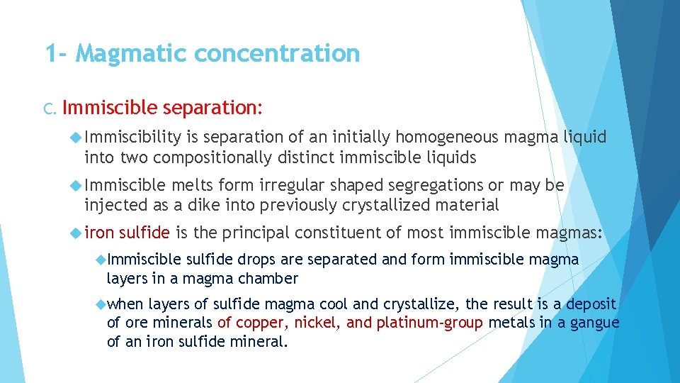 Origin of mineral deposits part 01 Origin of