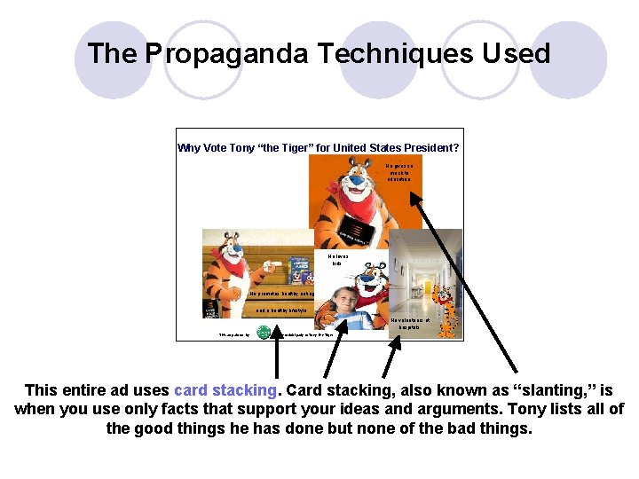 Political Propaganda Project Featuring Tony the Tiger VOTE