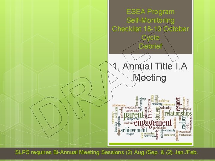 ESEA Program SelfMonitoring Checklist 18 19 October Cycle