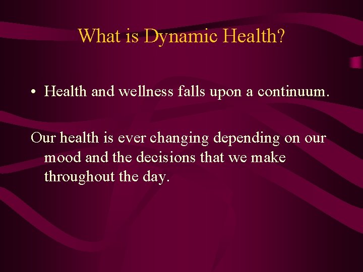 What is Dynamic Health Health and wellness falls