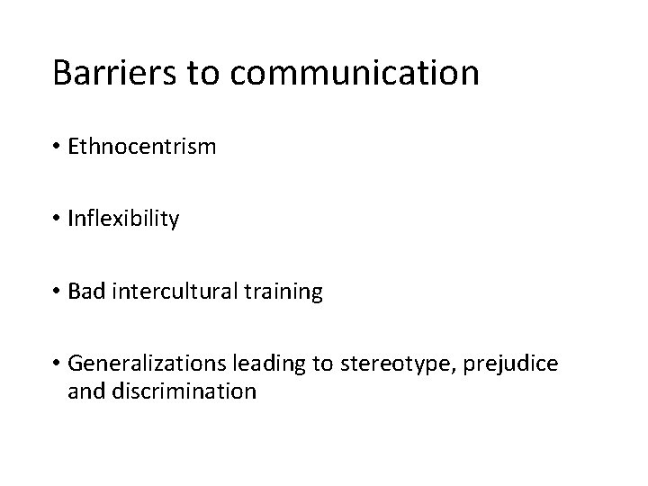 Business Culture in Tourism Barriers to Communication Stereotypes