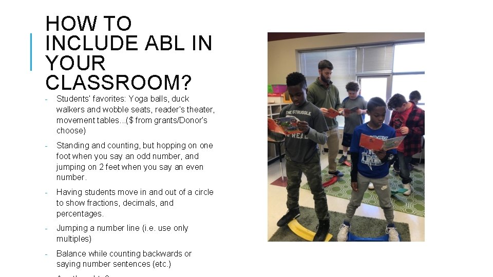 MATH AND MOVEMENT putting Action Based Learning wRTI