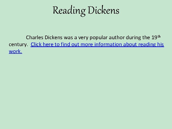 Victorian England A Web Quest to introduce the