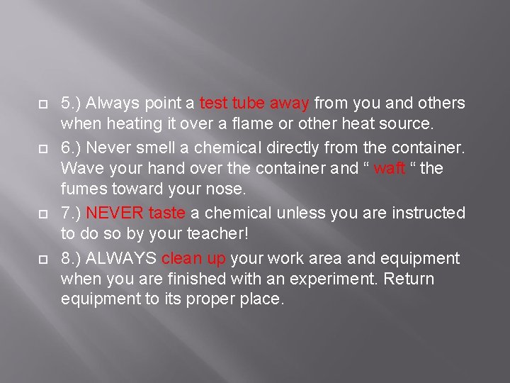 Lab Safety Whats wrong Identify 5 different safety