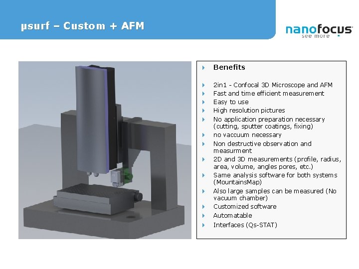 Optical 3 D Measurement by Nano Focus AG