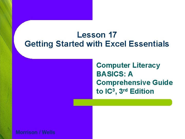 Lesson 17 Getting Started with Excel Essentials Computer