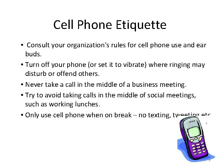 Understanding BusinessWorkplace Etiquette 1 Students will be able