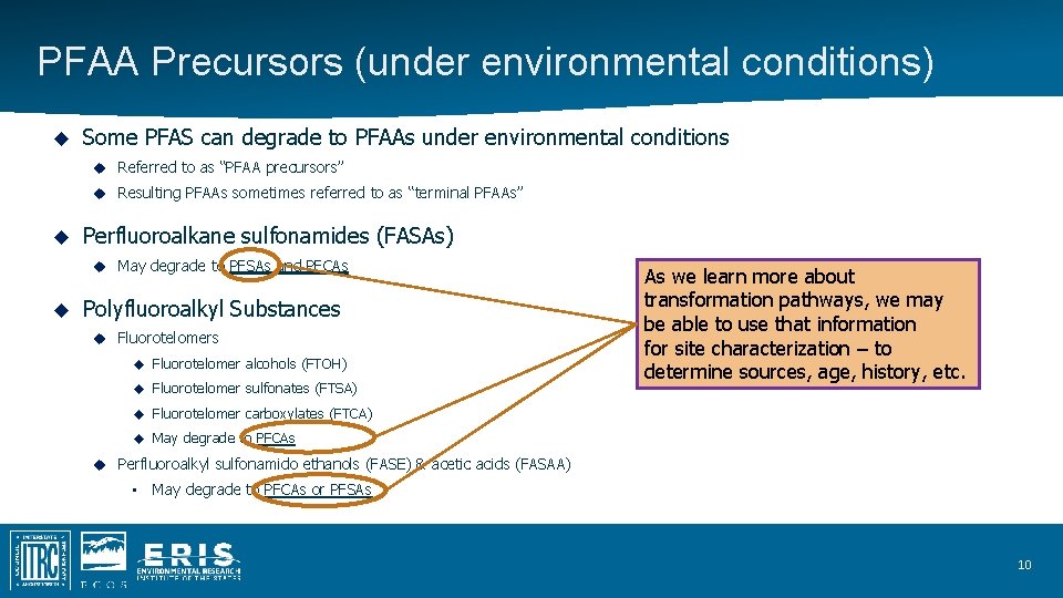 PFAS Naming Conventions and Physical and Chemical Properties