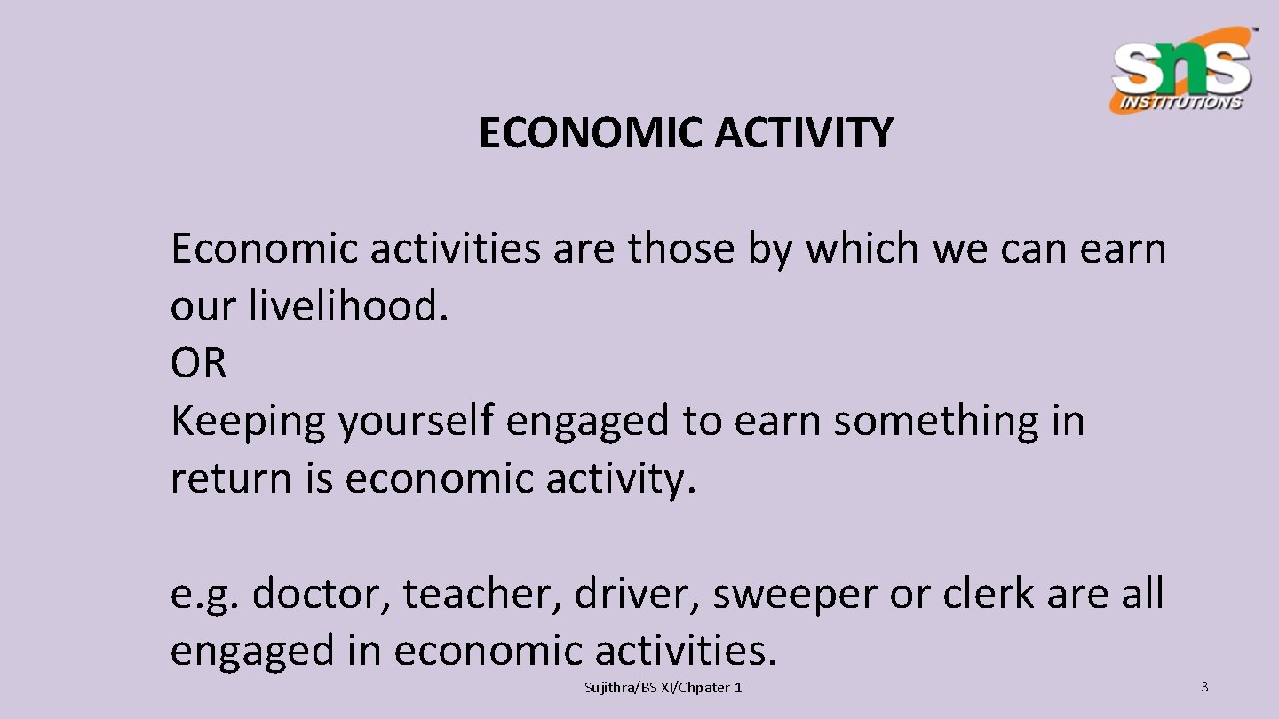 CHAPTER 1 NATURE PURPOSE OF BUSINESS Part I