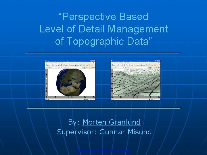 Perspective Based Level of Detail Management of Topographic