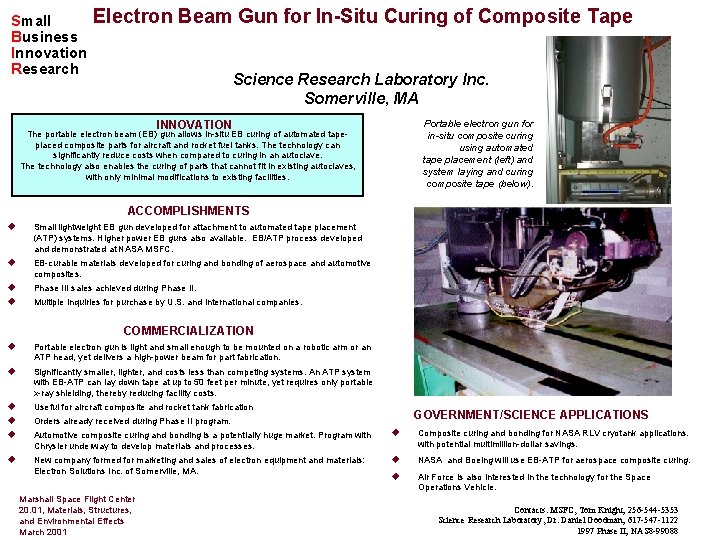 Small Business Innovation Research Electron Beam Gun for