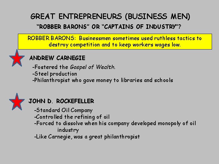 INDUSTRIALIZATION THE GILDED AGE RISE OF AMERICAN INDUSTRY