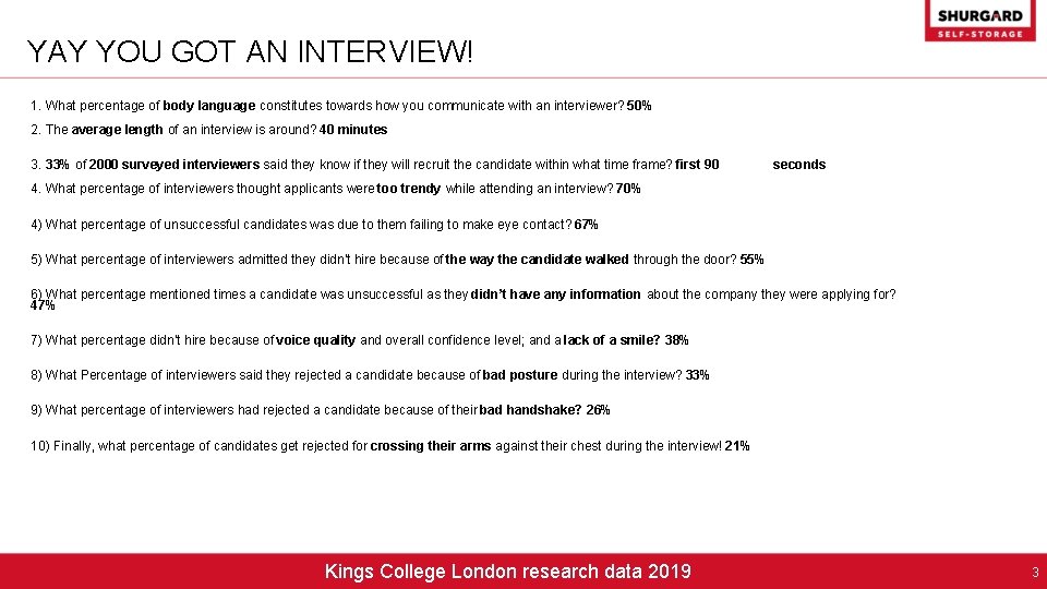 INTERVIEWING FOR YOU DREAM JOB AGENDA Interview quiz