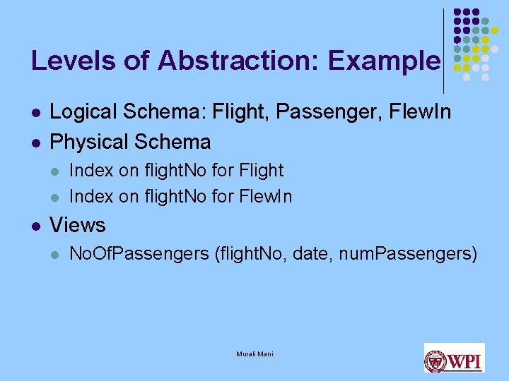 CS 3431 Database Systems I Introduction Murali Mani