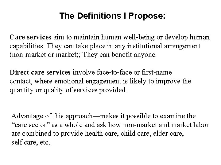 What is Care Classificatory and Measurement Issues Nancy