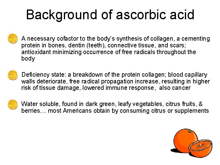 Ascorbic acid content variation with fruit volume A