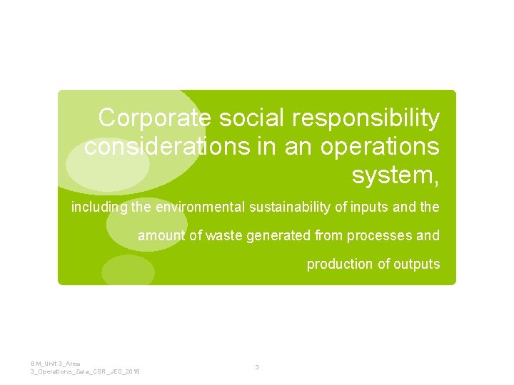 Corporate social responsibility at Zara BMUnit 3Area ...