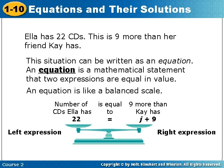 Equations Introduction Must show ALL steps and ALL
