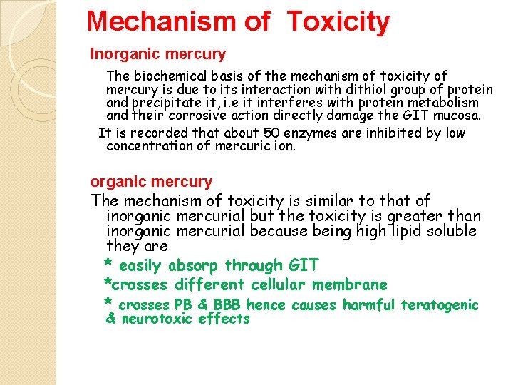Heavy Metal Toxicity Mercury Presented by Dr Archana