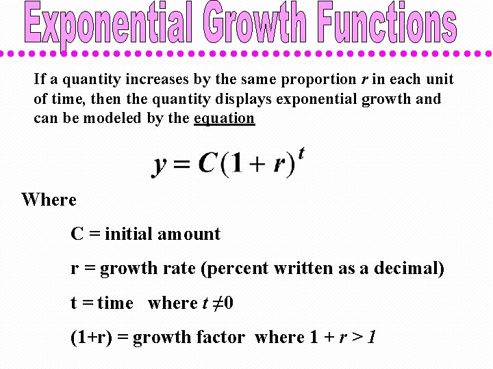 If a quantity increases by the same proportion