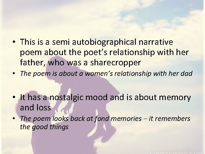 Poem at ThirtyNine This is a semi autobiographical