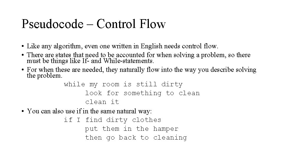 Cs 240 Lecture 11 Pseudocode Pseudocode Ideas On 1229