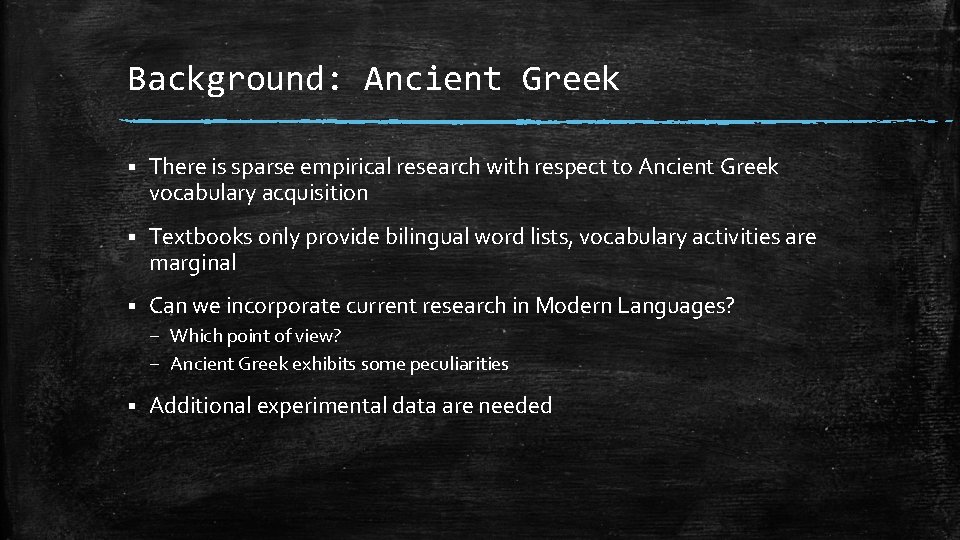 Ancient Greek vocabulary acquisition and education Jeroen Vis