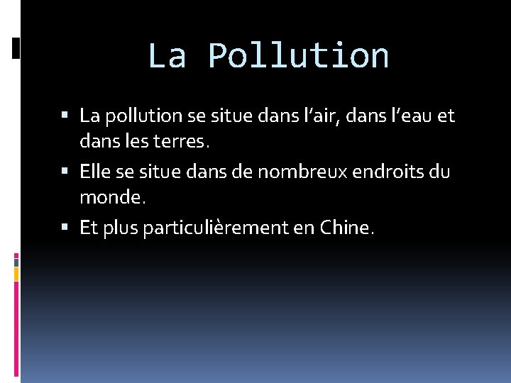 Quels sont les diffrents types de pollution et