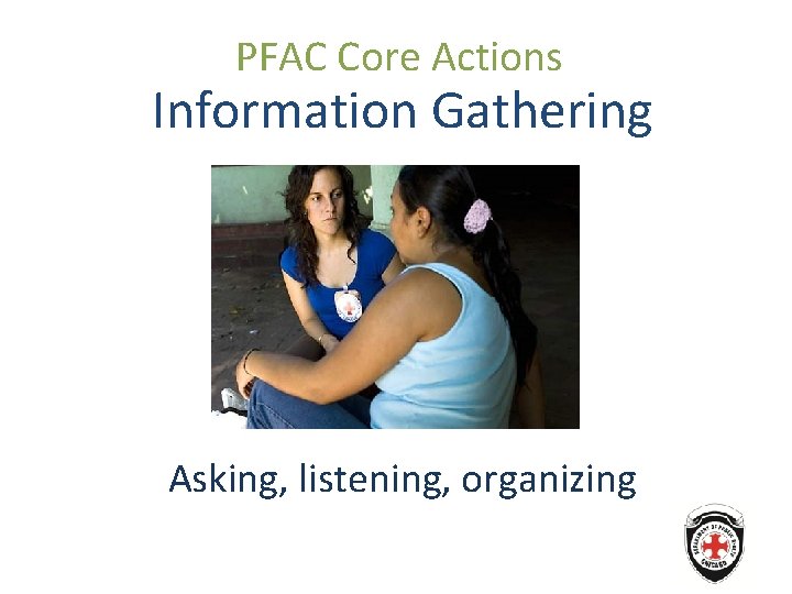 Chicago Department of Public Health PSYCHOLOGICAL FIRST AID