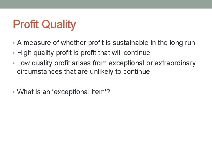 Learning objectives What is an Income Statement how