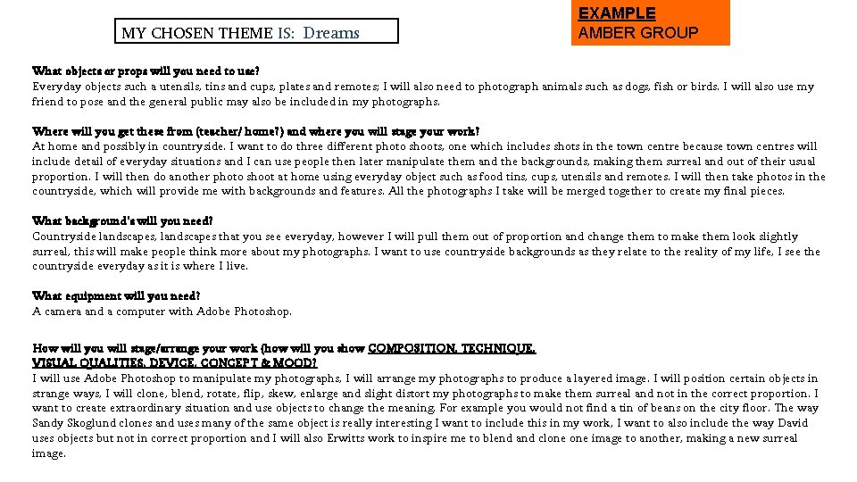 Photoshoot Plan Examples and Where to Find Help