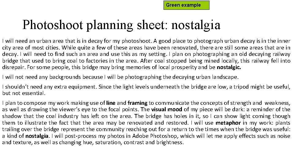 Photoshoot Plan Examples and Where to Find Help