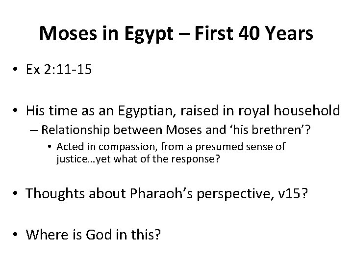 Exodus Fickle People Steadfast God Lesson 2 Consequences