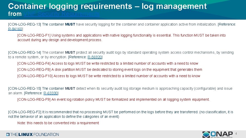 Proposed Container Logging Requirements 2021 02 22 Container