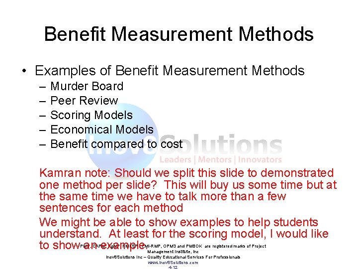 Chapter 4 Integration Management PMP CAPM Pg MP