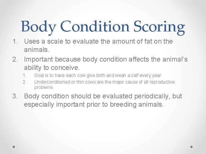 Animal Management Objective 5 03 Exemplify reproductive management