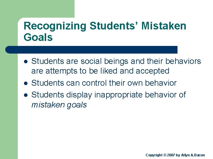 Chapter 10 Managing Student Behavior and Promoting Social