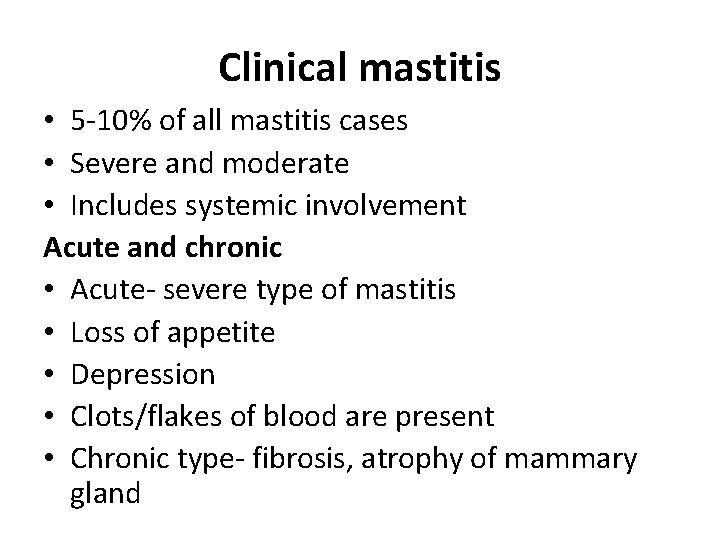 Bovine Mastitis Normal udder Vascularisation of udder Mastitisinflammed