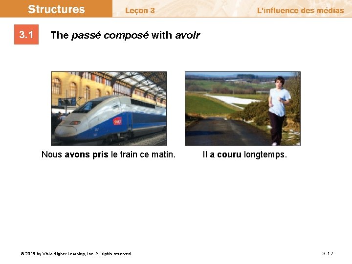 3 1 The pass compos with avoir La