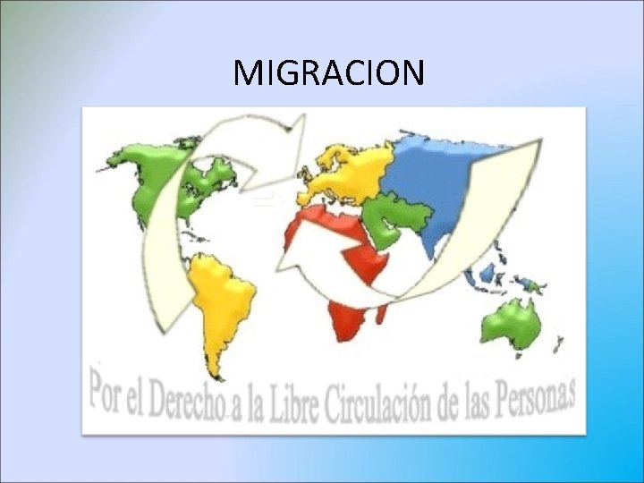 MIGRACION QUE ES MIGRACION Accin y efecto de