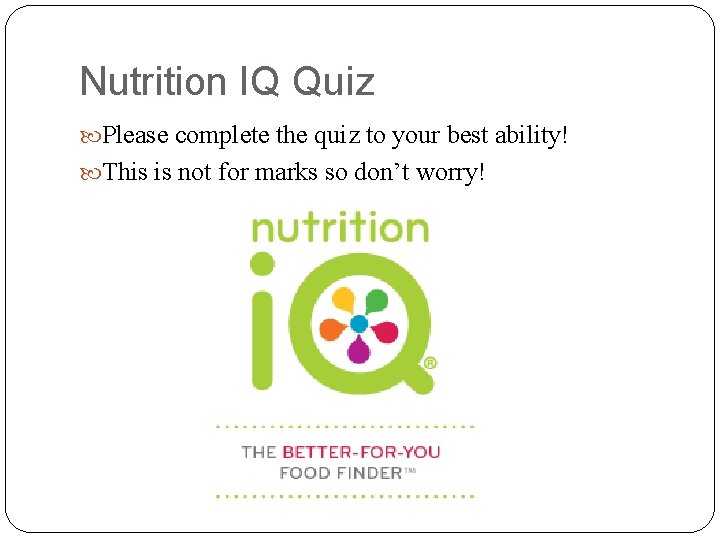 Unit 3 Nutrition Health and Well Being Introduction