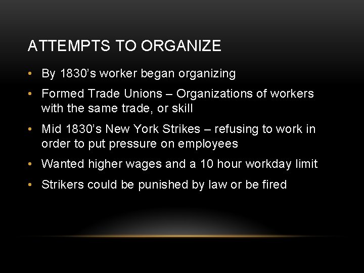 SECTION ONE THE NORTHS ECONOMY AND SECTION 2