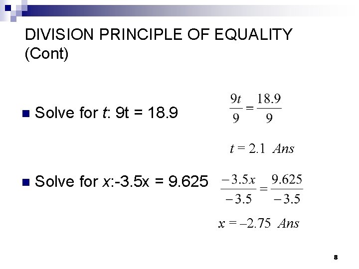 Unit 14 SIMPLE EQUATIONS 1 WRITING EQUATIONS n