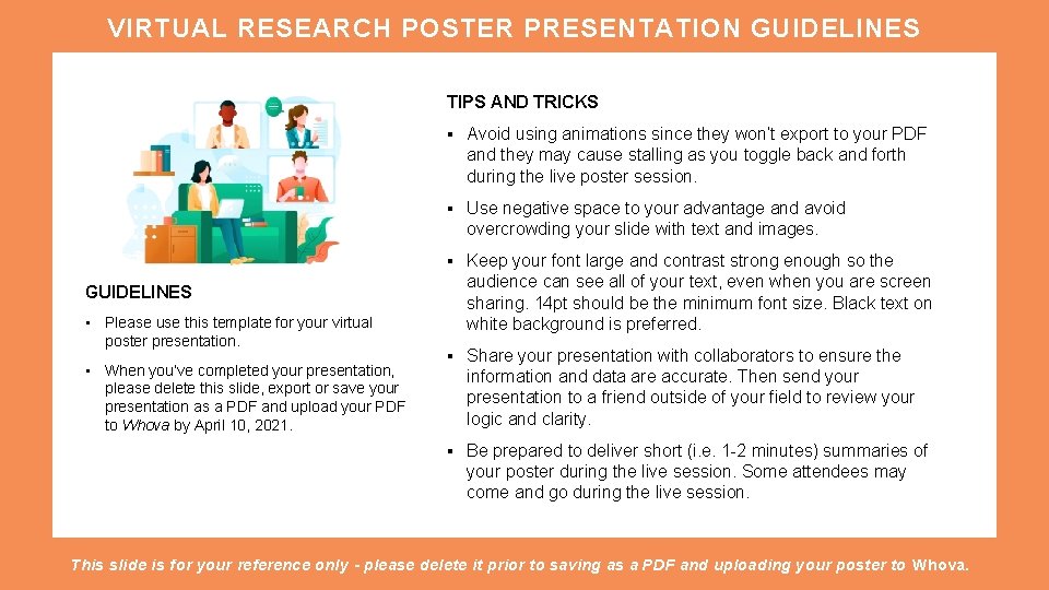VIRTUAL RESEARCH POSTER PRESENTATION GUIDELINES TIPS AND TRICKS