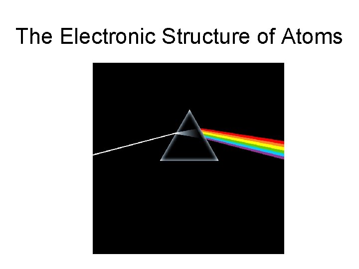 The Electronic Structure of Atoms Electromagnetic Spectrum Electromagnetic